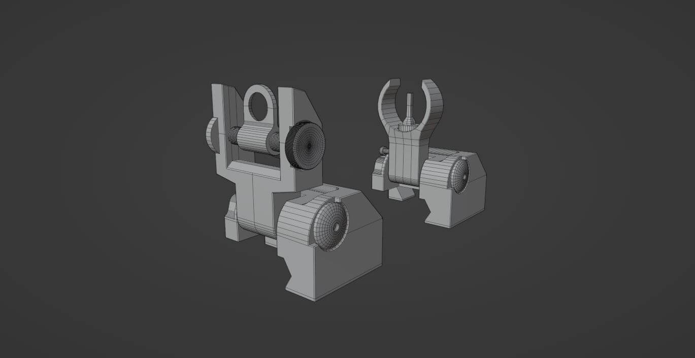 Foldable Iron Sight - 3D Model by luisbcompany