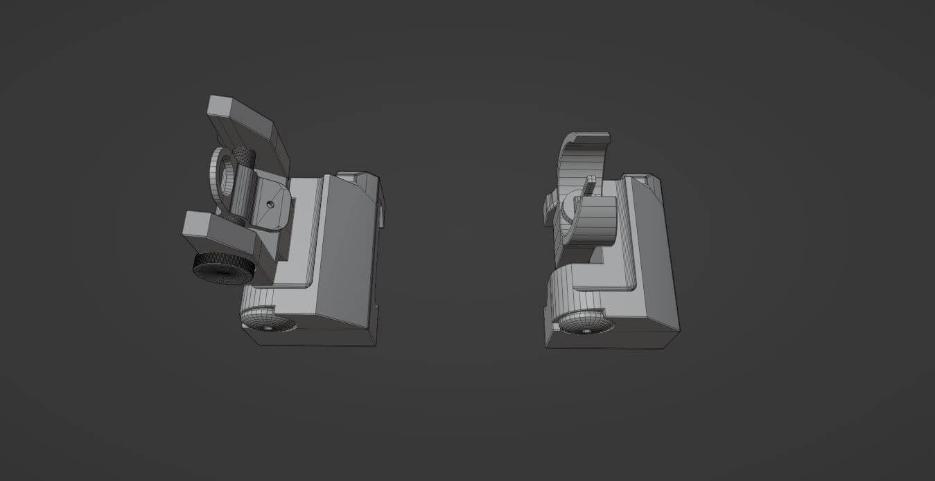 Foldable Iron Sight - 3D Model by luisbcompany