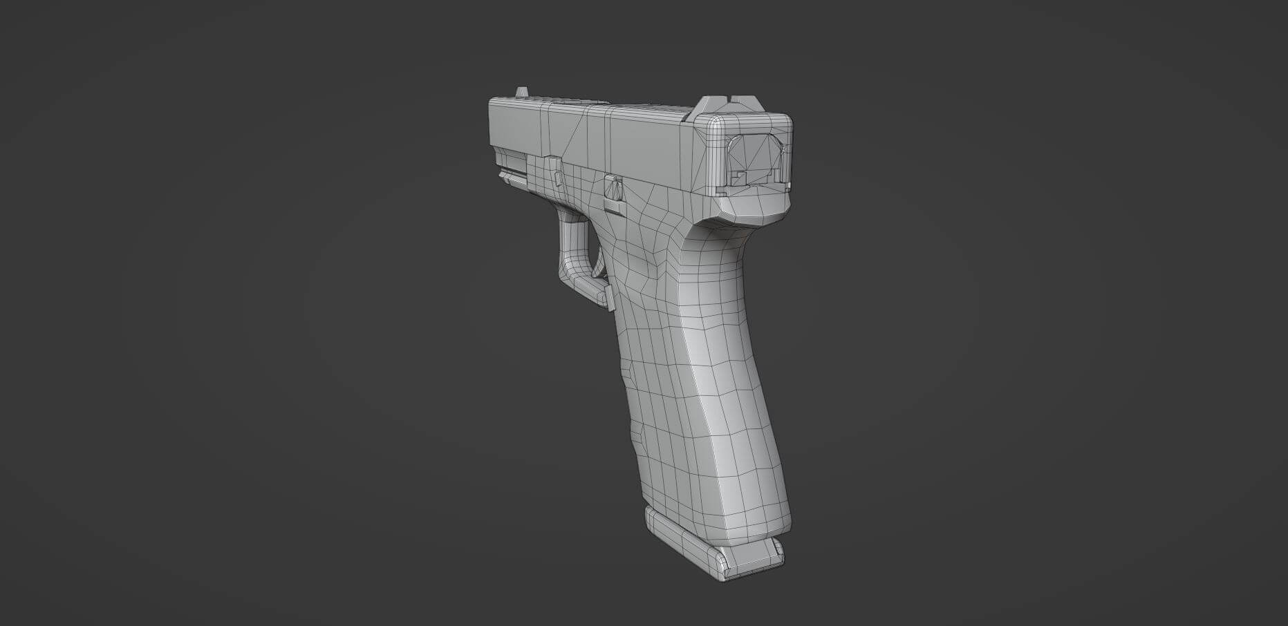 Glock 19 Semi Automatic Pistol 9mm Low Poly - Free 3D Model by luisbcompany