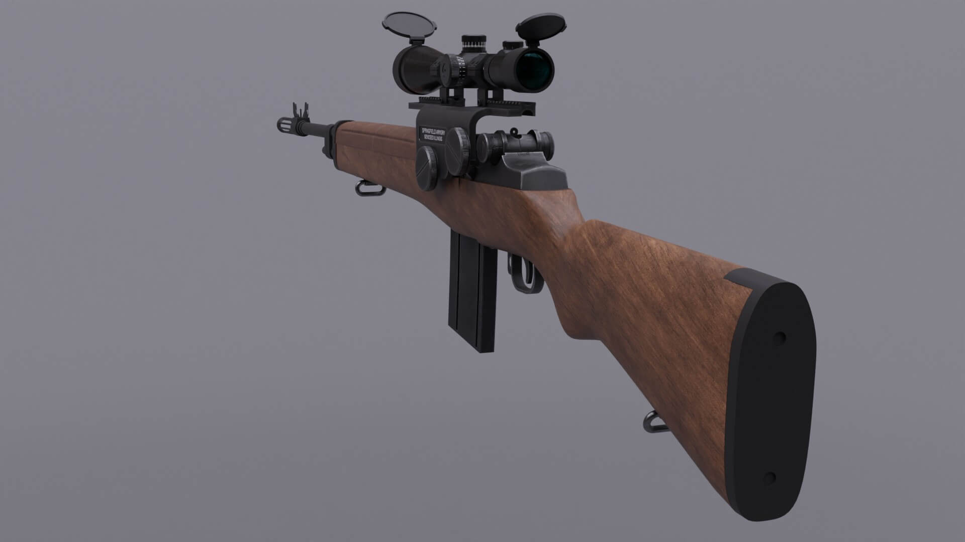 M1A Springfield Rifle - 3D Model by luisbcompany