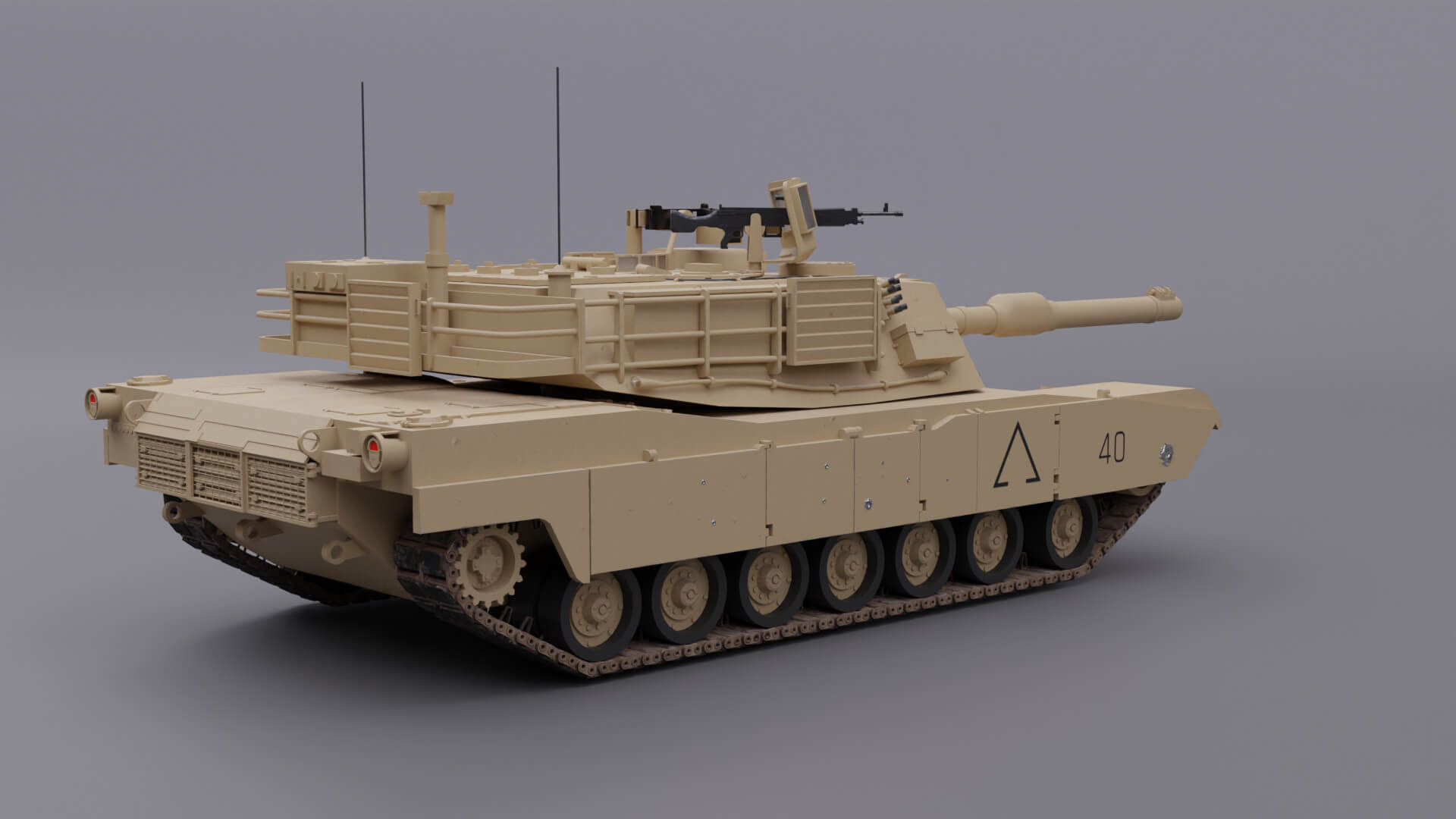 M1A1 Abrams US Main Battle Tank - 3D Model by luisbcompany