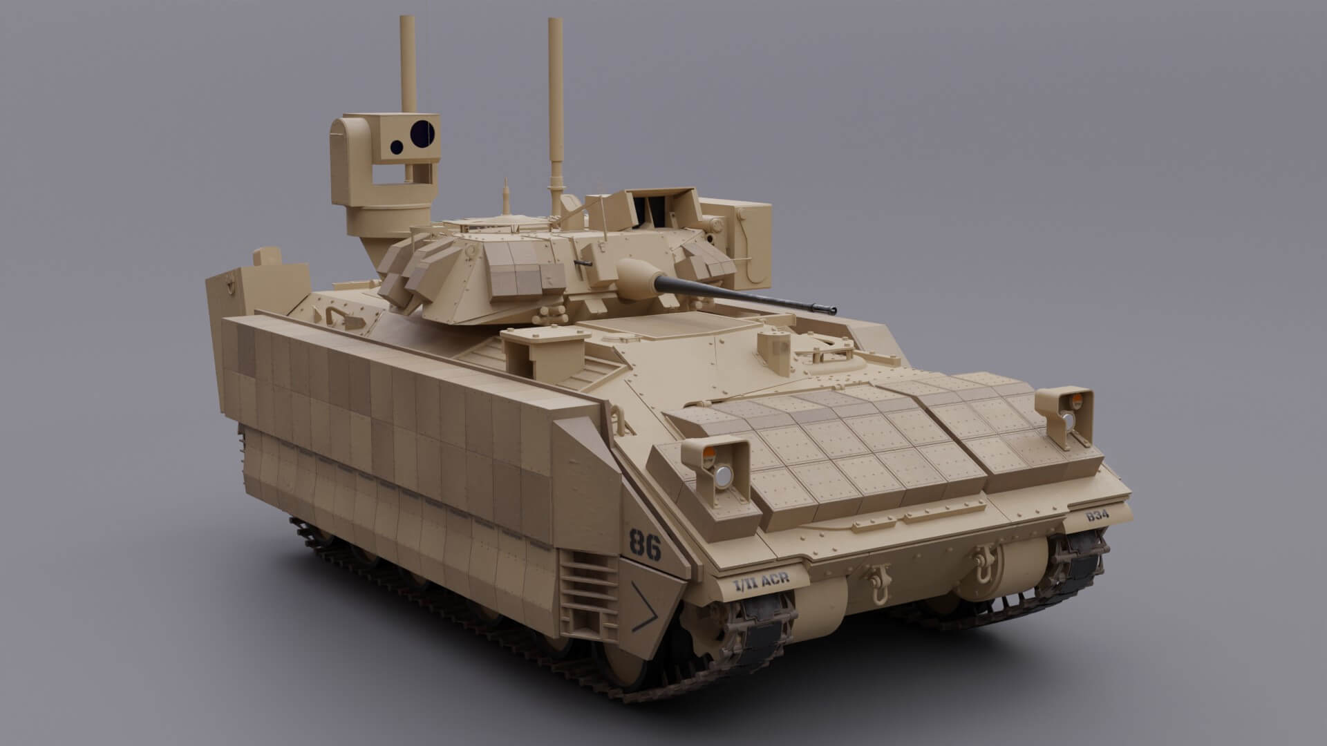 M2A3 Bradley BUSK III IFV - 3D Model by luisbcompany
