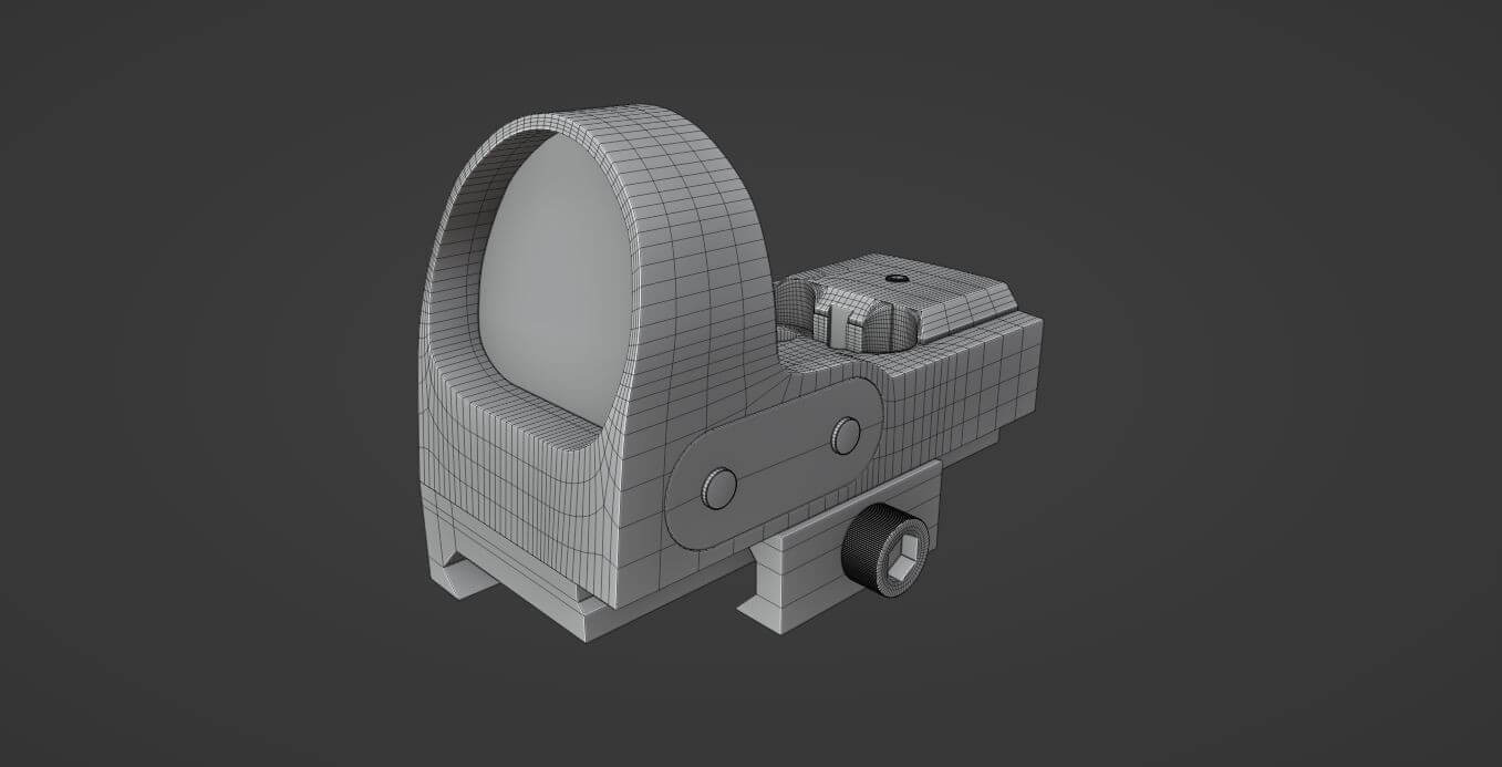 Red Dot Sight RDS - Free 3D Model by luisbcompany