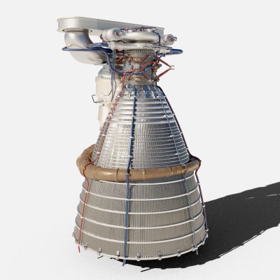 F-1 Rocket Engine 3D Model by LukaDT