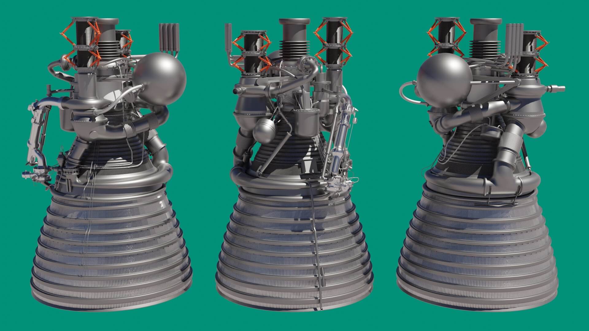 J-2 Rocket Engine 3D Model by LukaDT