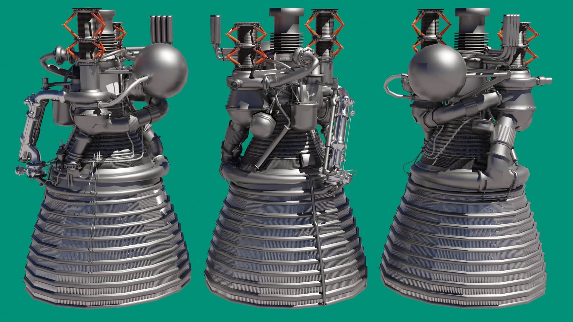 J-2 Rocket Engine 3D Model by LukaDT