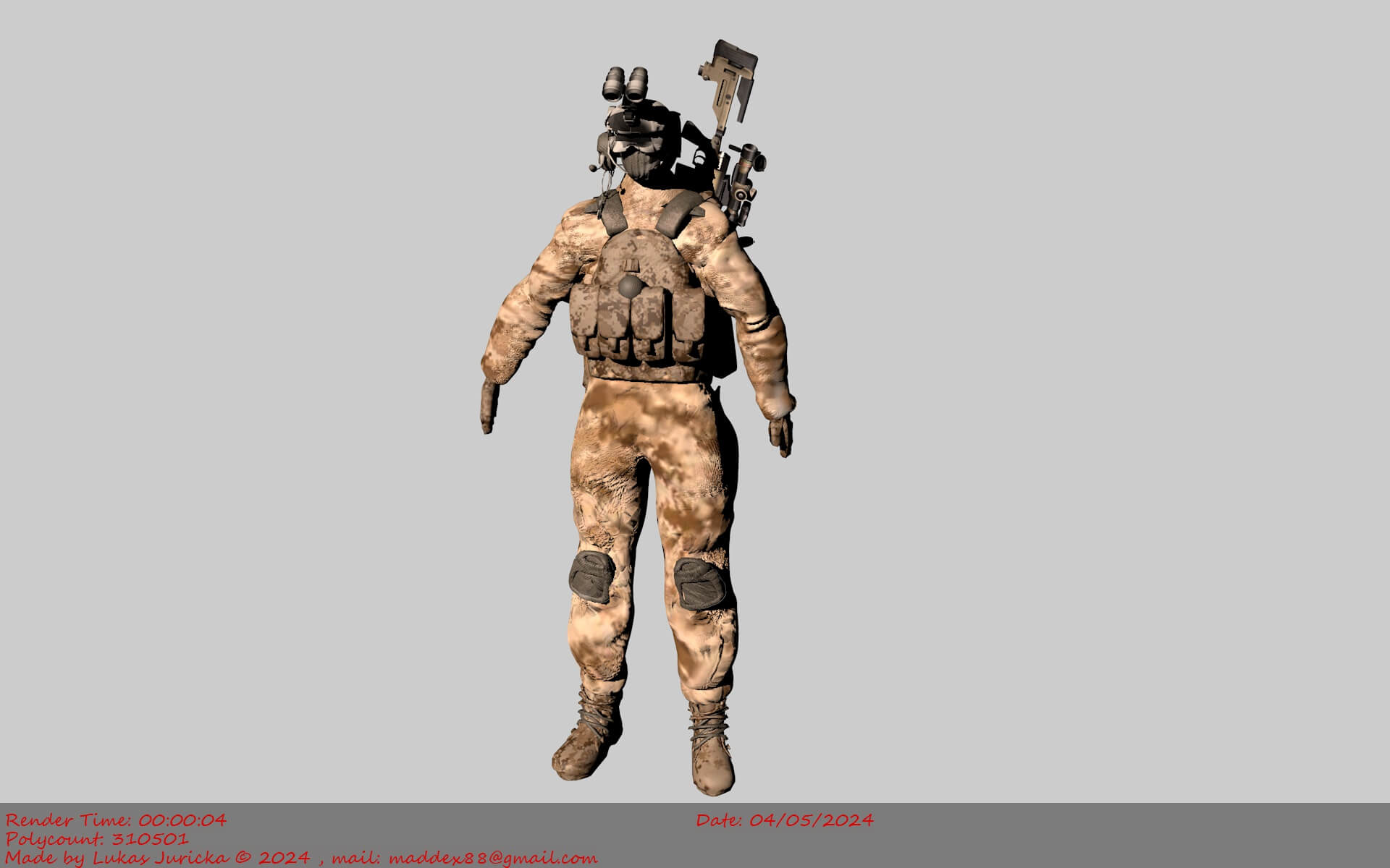 Soldierx New - 3D Model by Lukke88