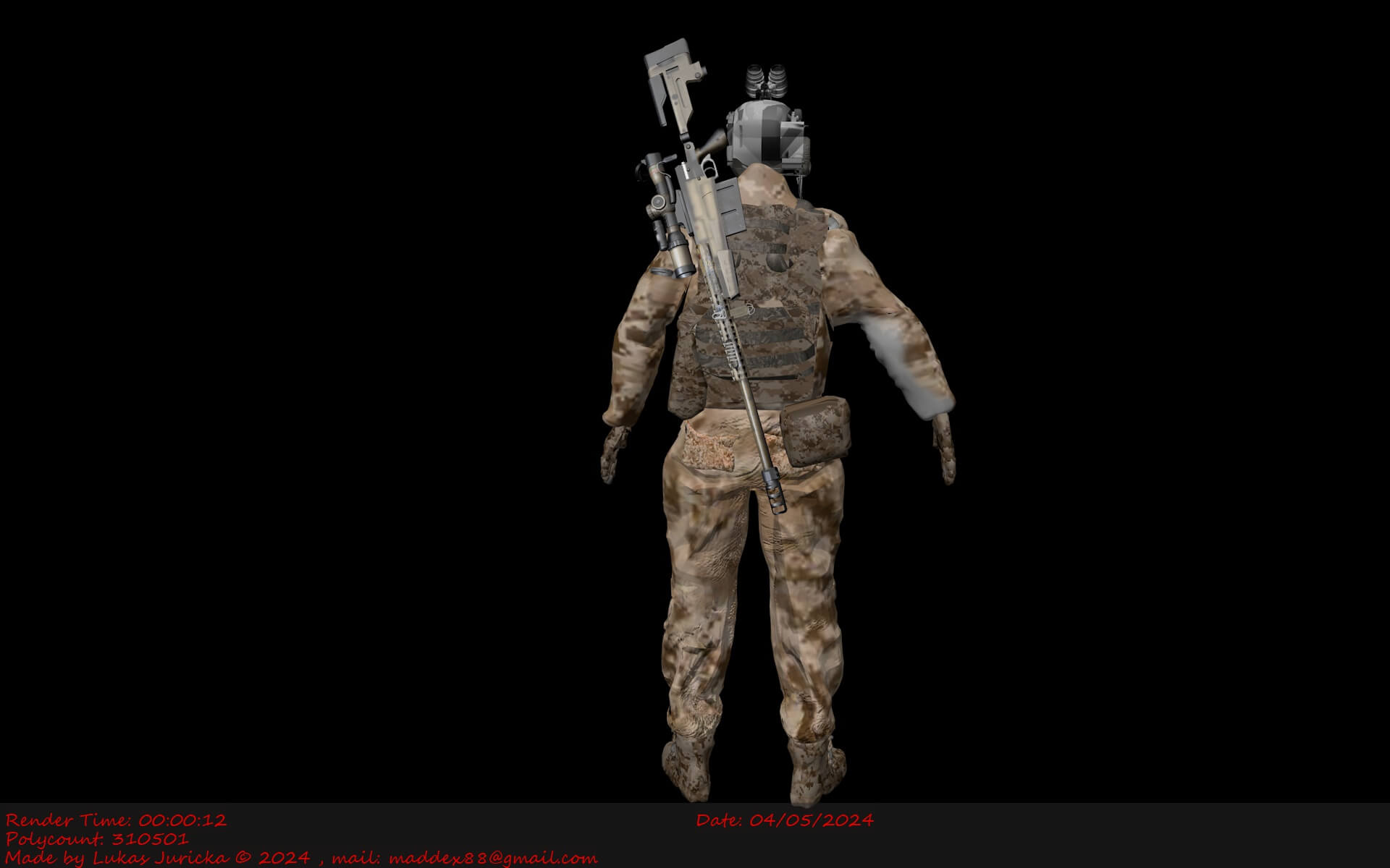 Soldierx New - 3D Model by Lukke88