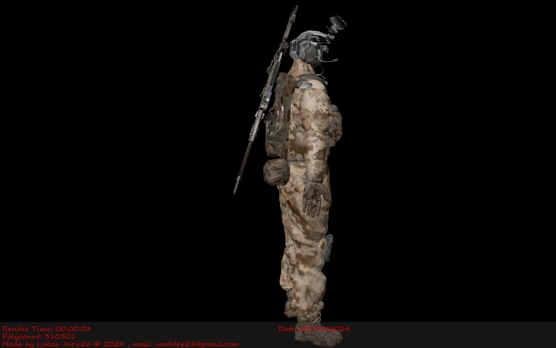 Soldierx New - 3D Model by Lukke88