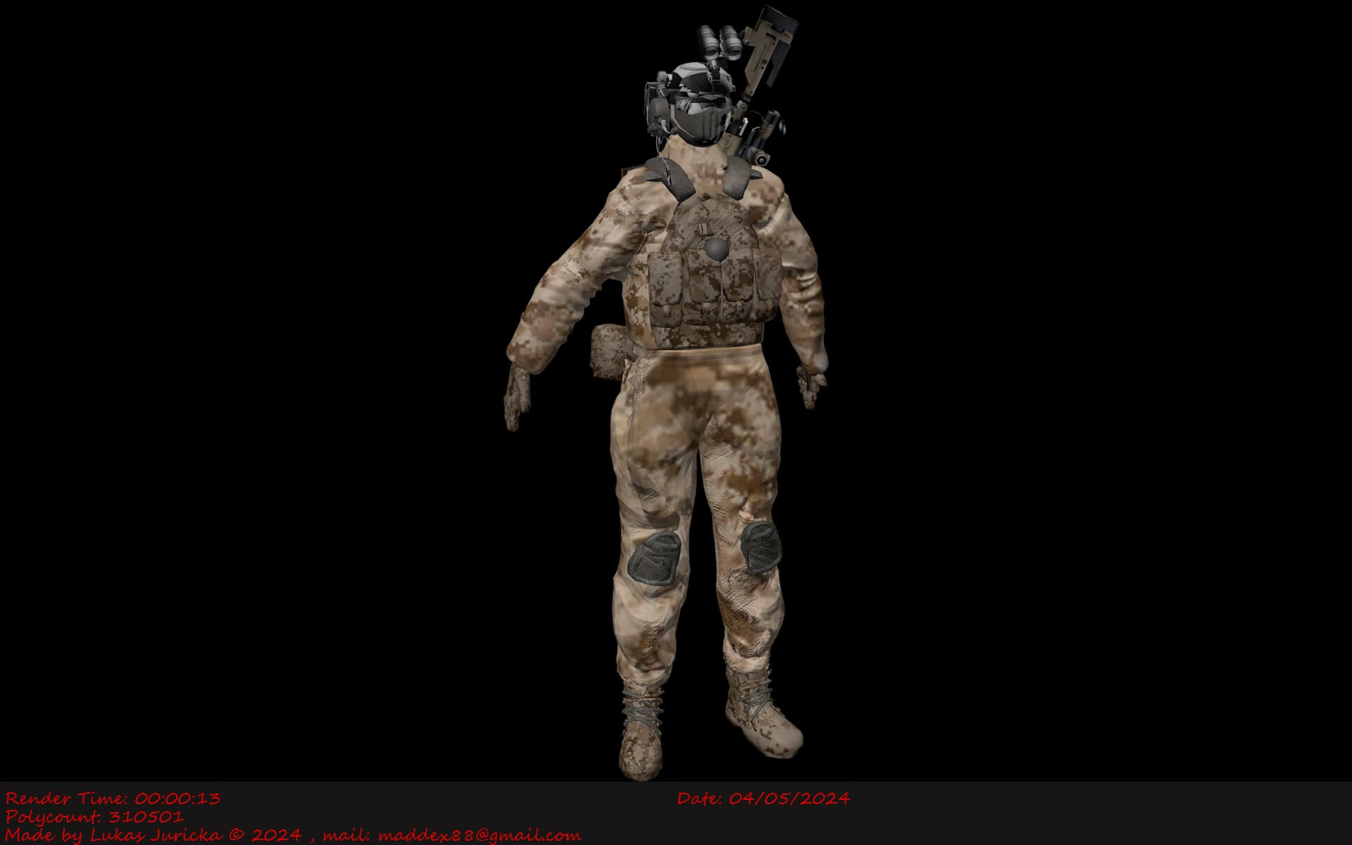 Soldierx New - 3D Model by Lukke88