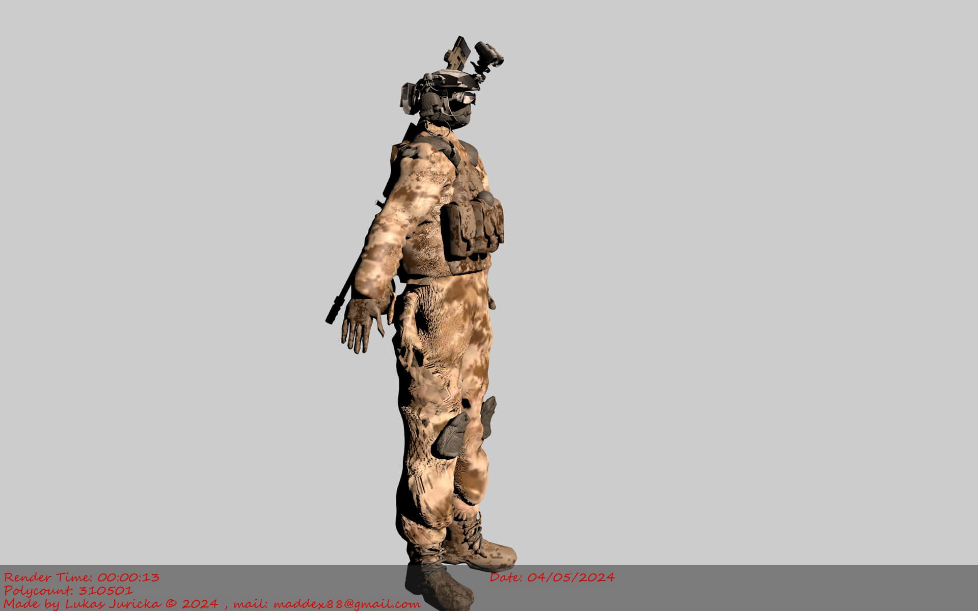 Soldierx New - 3D Model by Lukke88