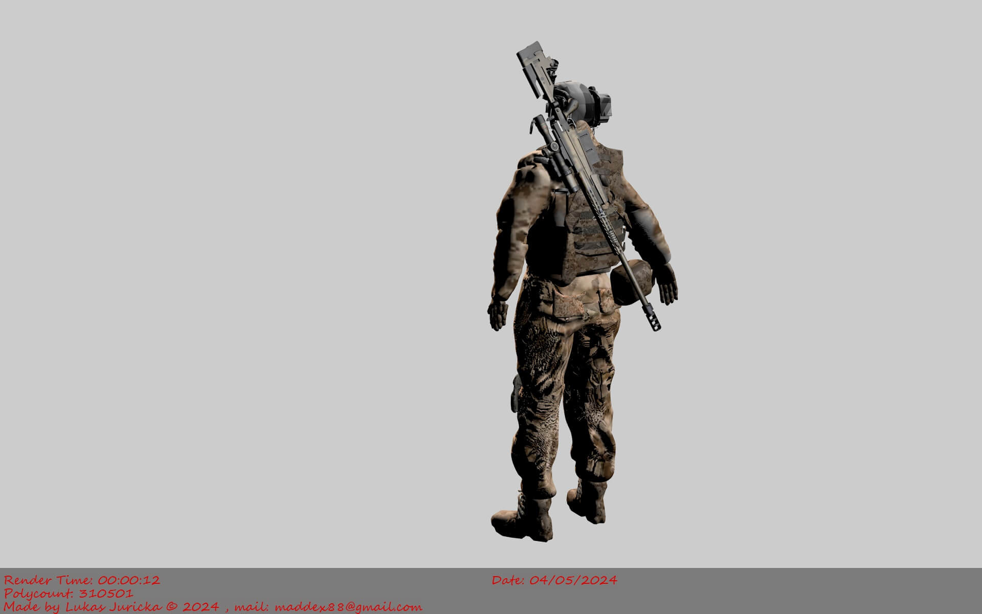 Soldierx New - 3D Model by Lukke88