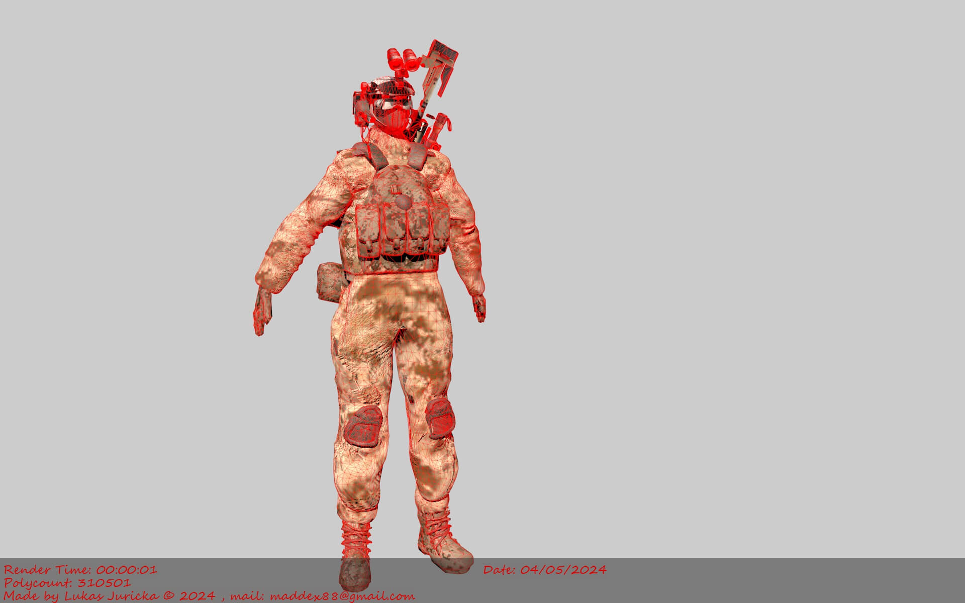 Soldierx New - 3D Model by Lukke88