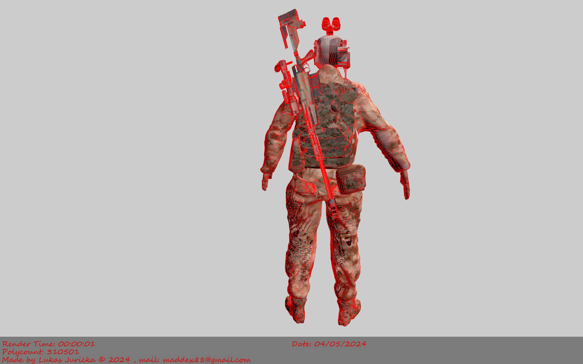 Soldierx New - 3D Model by Lukke88