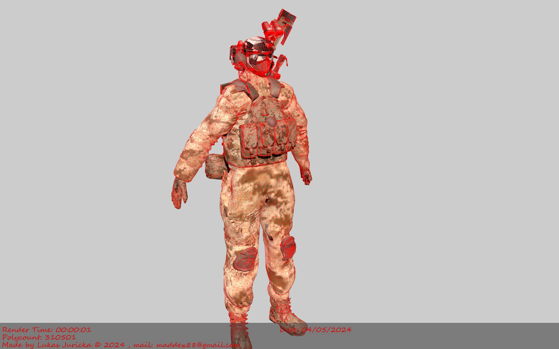 Soldierx New - 3D Model by Lukke88