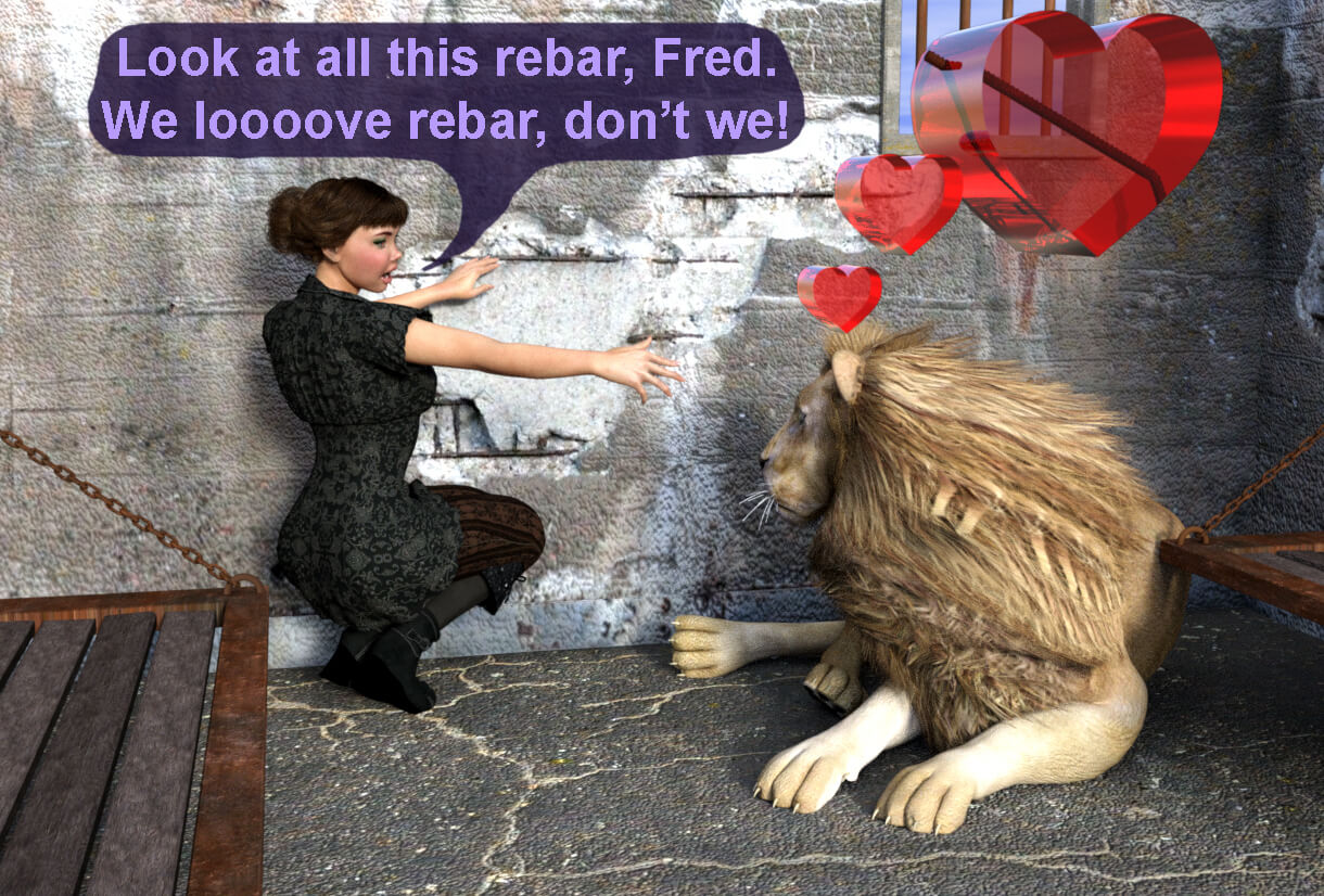 Aeol and Fred Love Rebar 3D Render, Digital Art by lukon