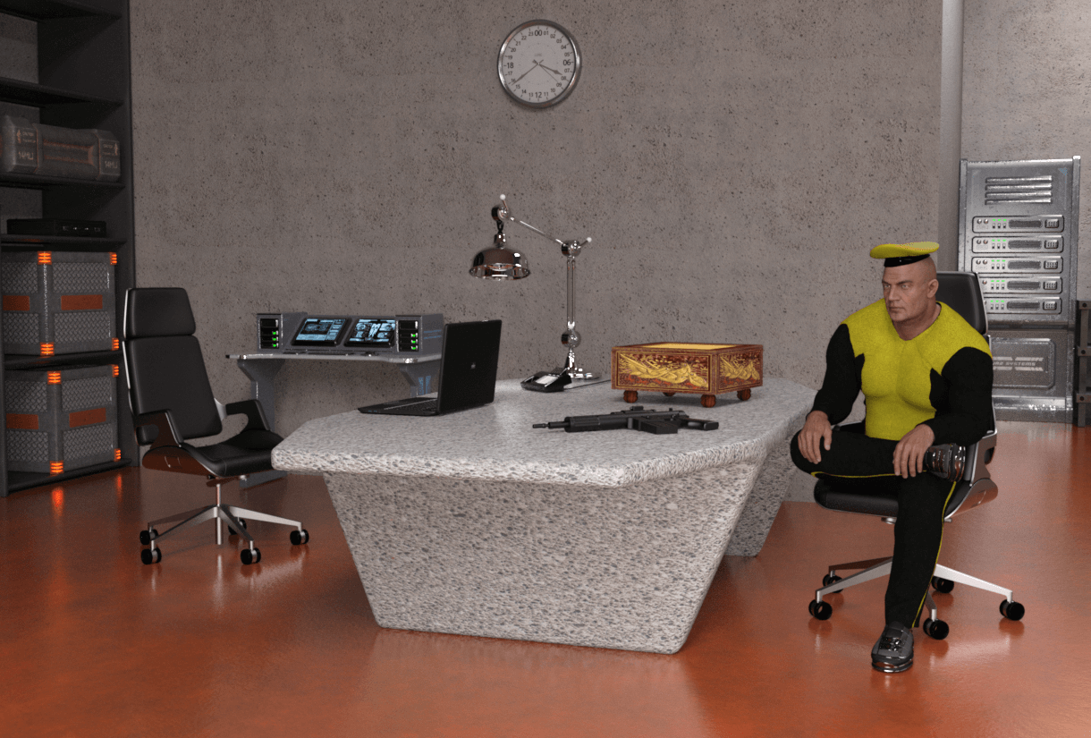 Chief is Running Late 3D Render | RenderHub Gallery