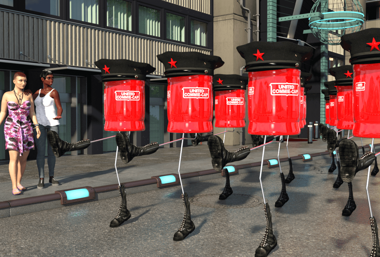 Dialectical Materialists 3D Render, Digital Art by lukon