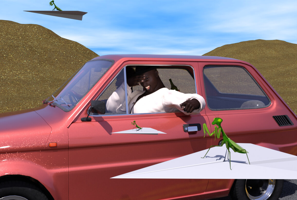 Funny Art Drones 3D Render, Digital Art by lukon