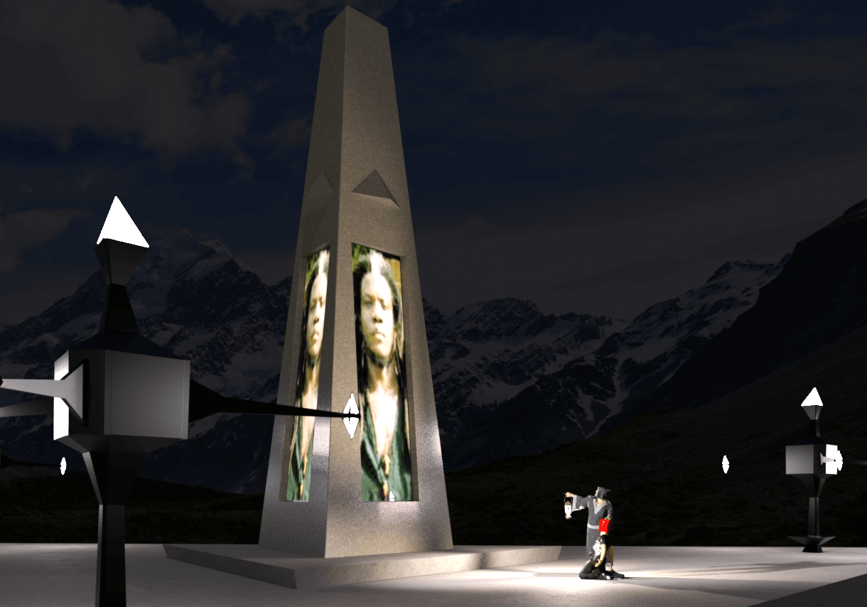 Help Me, Saint Mutabaruka 3D Render, Digital Art by lukon