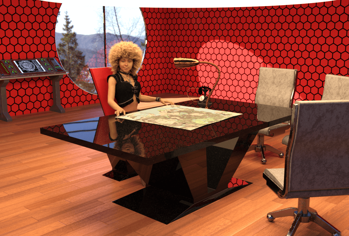 Kxivowae at Desk 3D Render, Digital Art by lukon