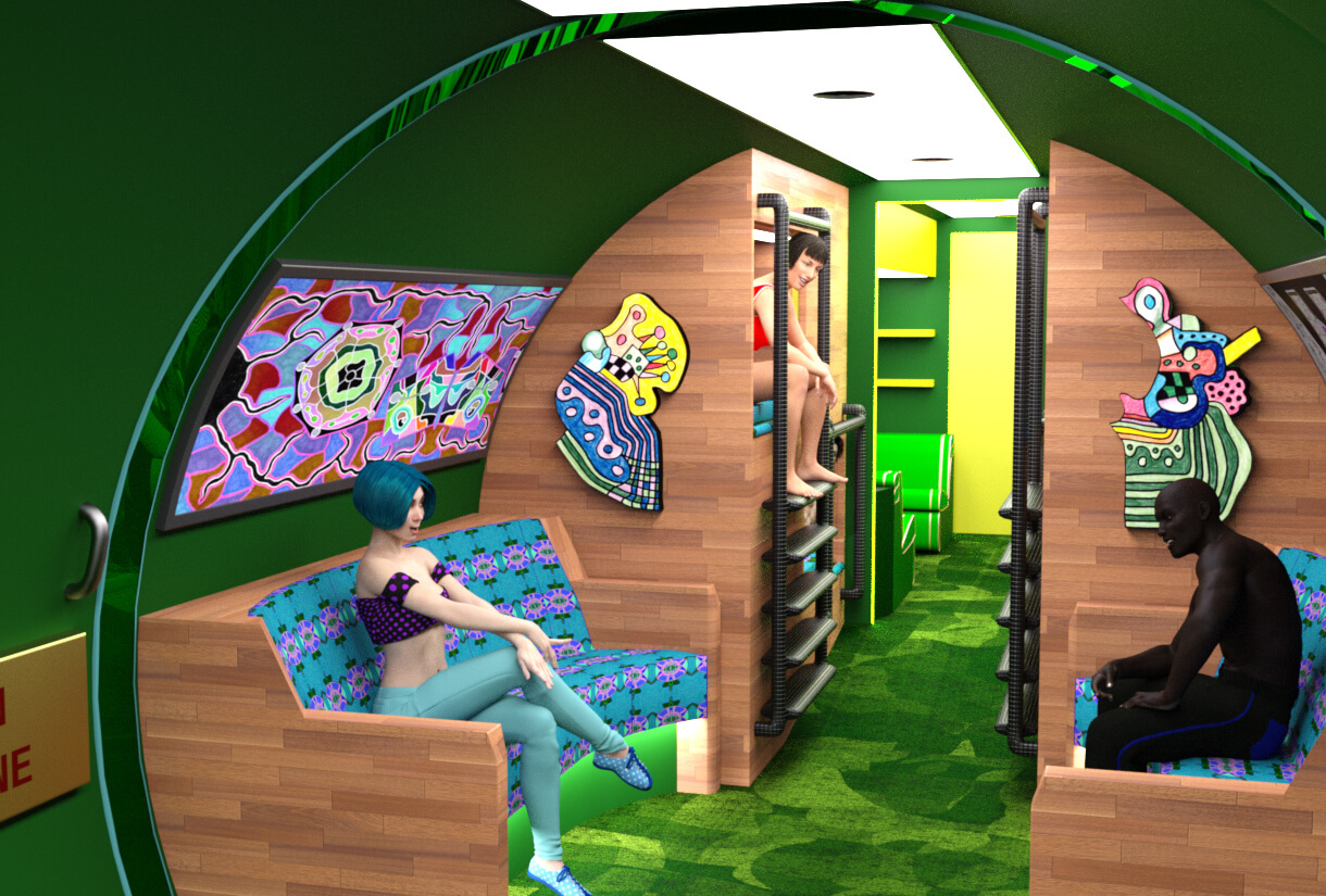 Qyixor Bunk Beds 3D Render, Digital Art by lukon