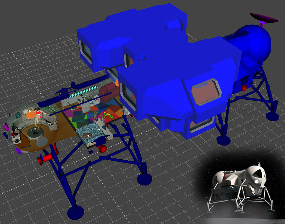 SHADO Moon-Hopper RV Conversion 3D Render, Digital Art by lukon