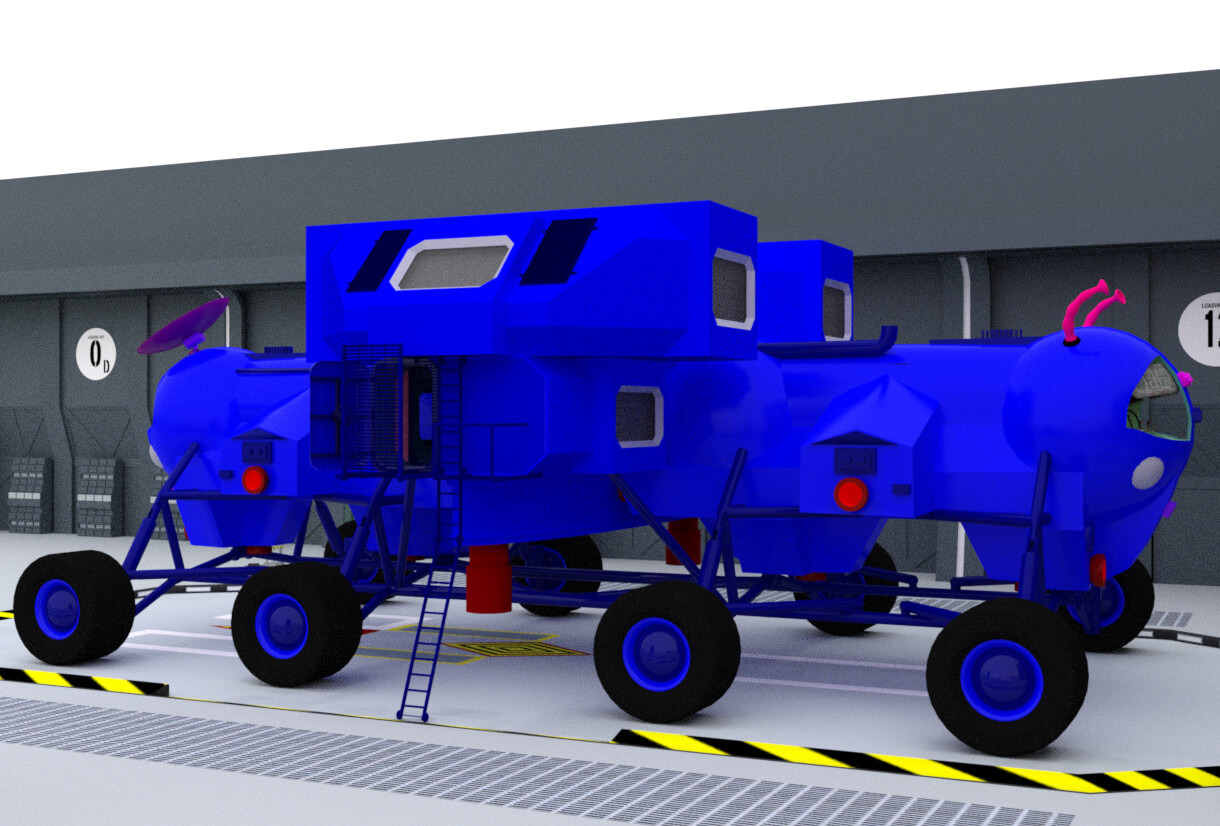 SHADO Moon-Hopper RV Conversion 3D Render, Digital Art by lukon