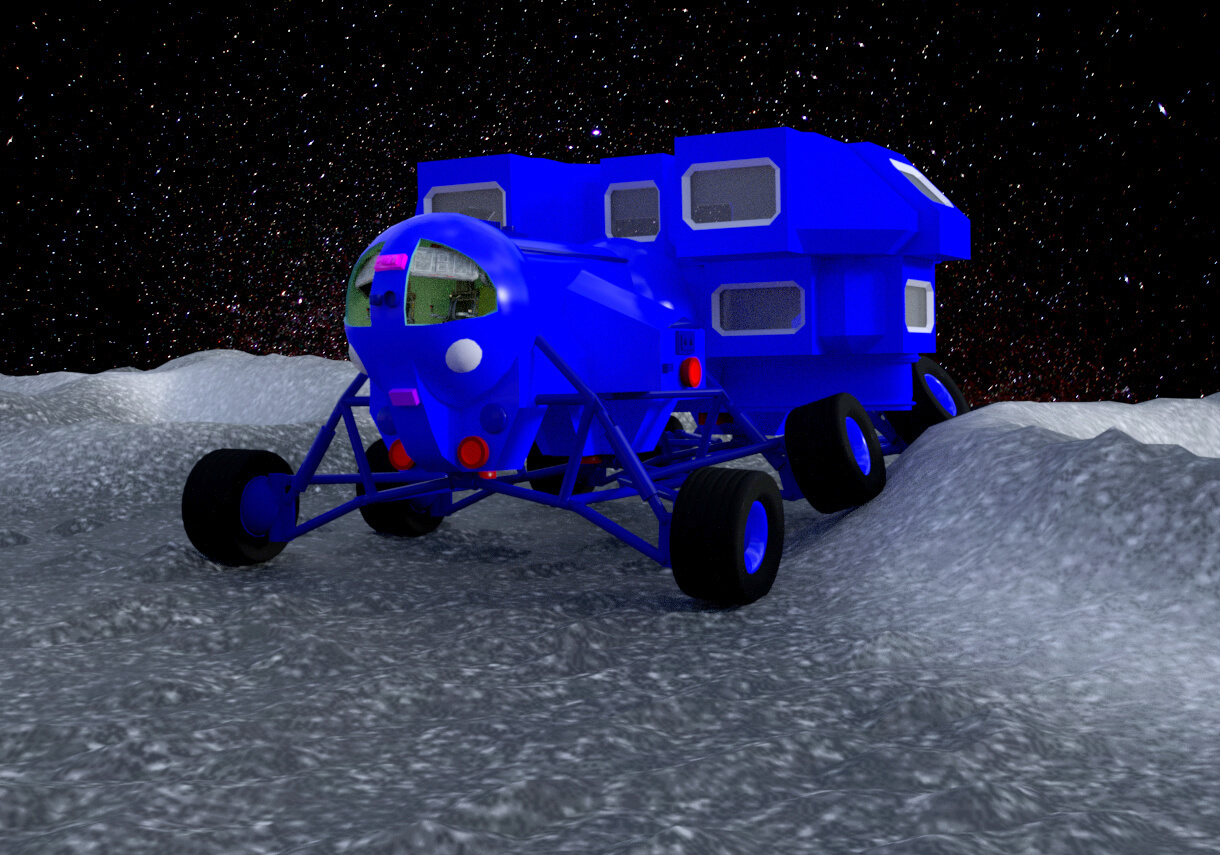 SHADO Moon-Hopper RV Conversion 3D Render, Digital Art by lukon