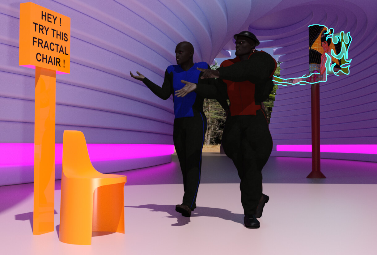 Try This Fractal Chair 3D Render, Digital Art by lukon