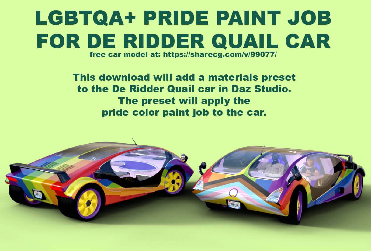 Lgbtqa Pride Paint Job for De Ridder Quail, V1 - Free 3D Texture by lukon