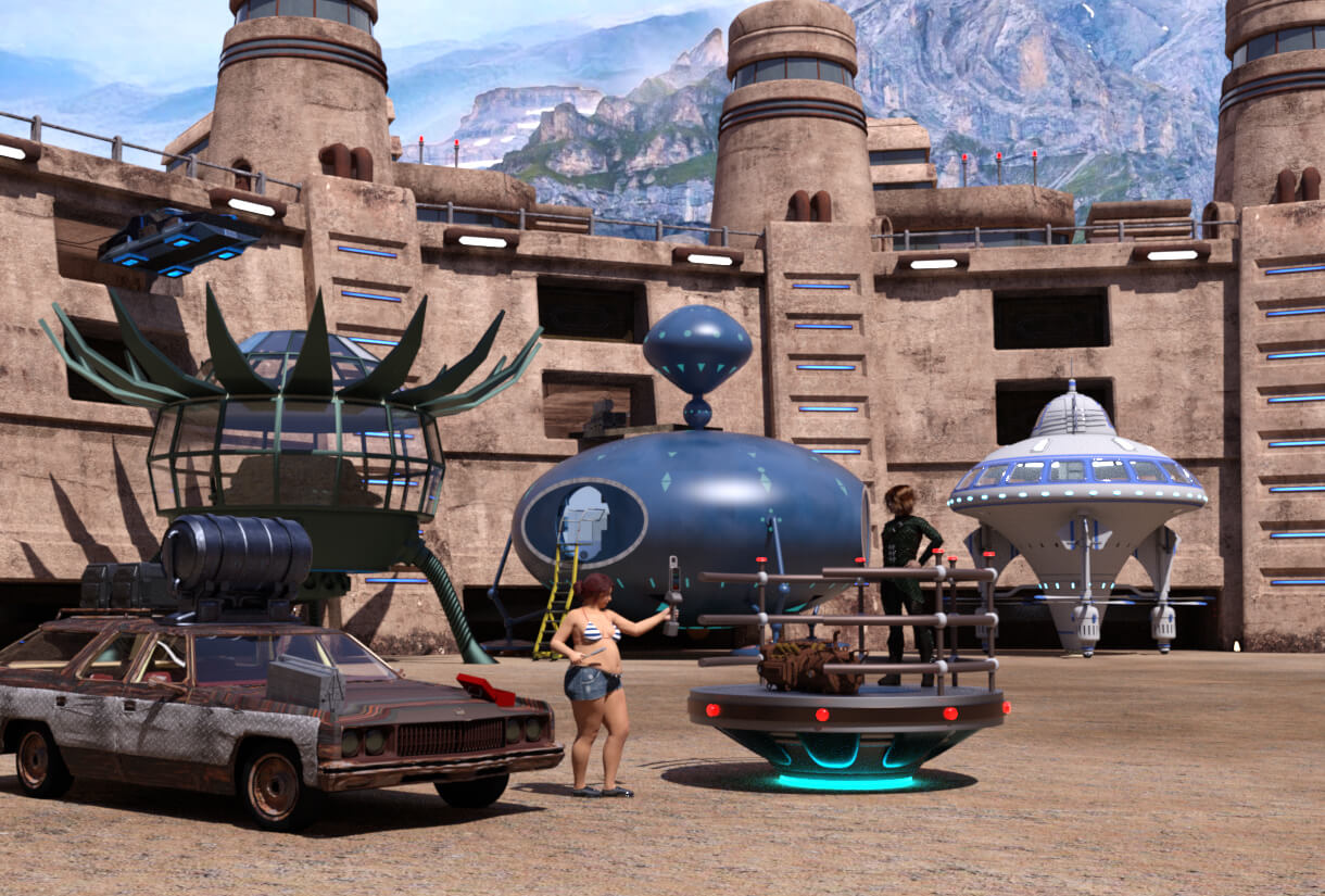 Ship, Outer Space, Kaldorian, V1, DS - Free Daz Content by lukon