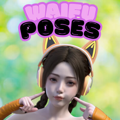 Cute Waifu Poses for G9 - Daz Content by Lumneon
