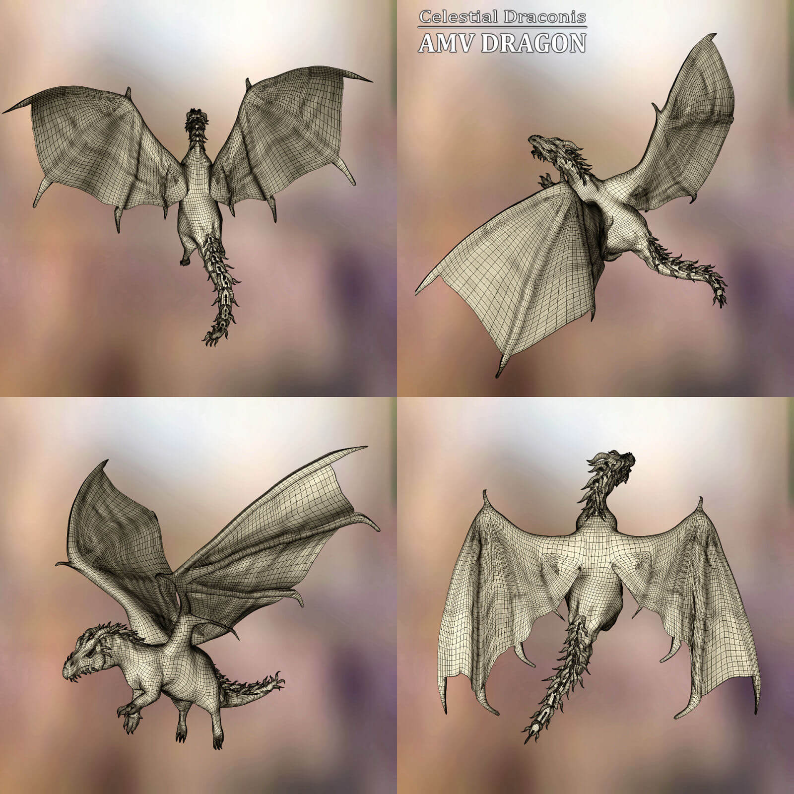 Celestial Dragonis - Dragon Figure Extended License Daz Content by Luna_s20