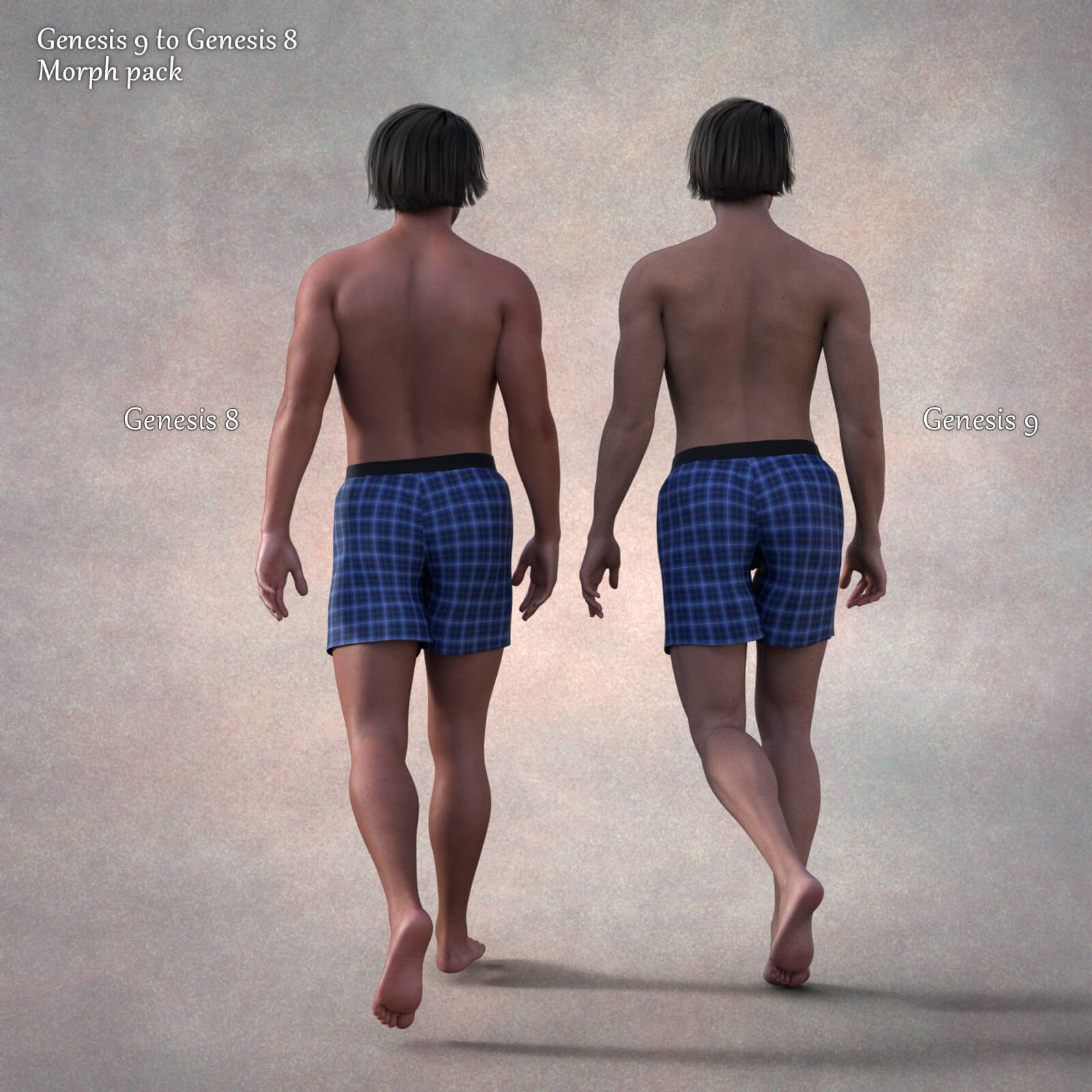 Genesis 9 to Genesis 8 Morph Pack - Free Daz Content by Luna_s20