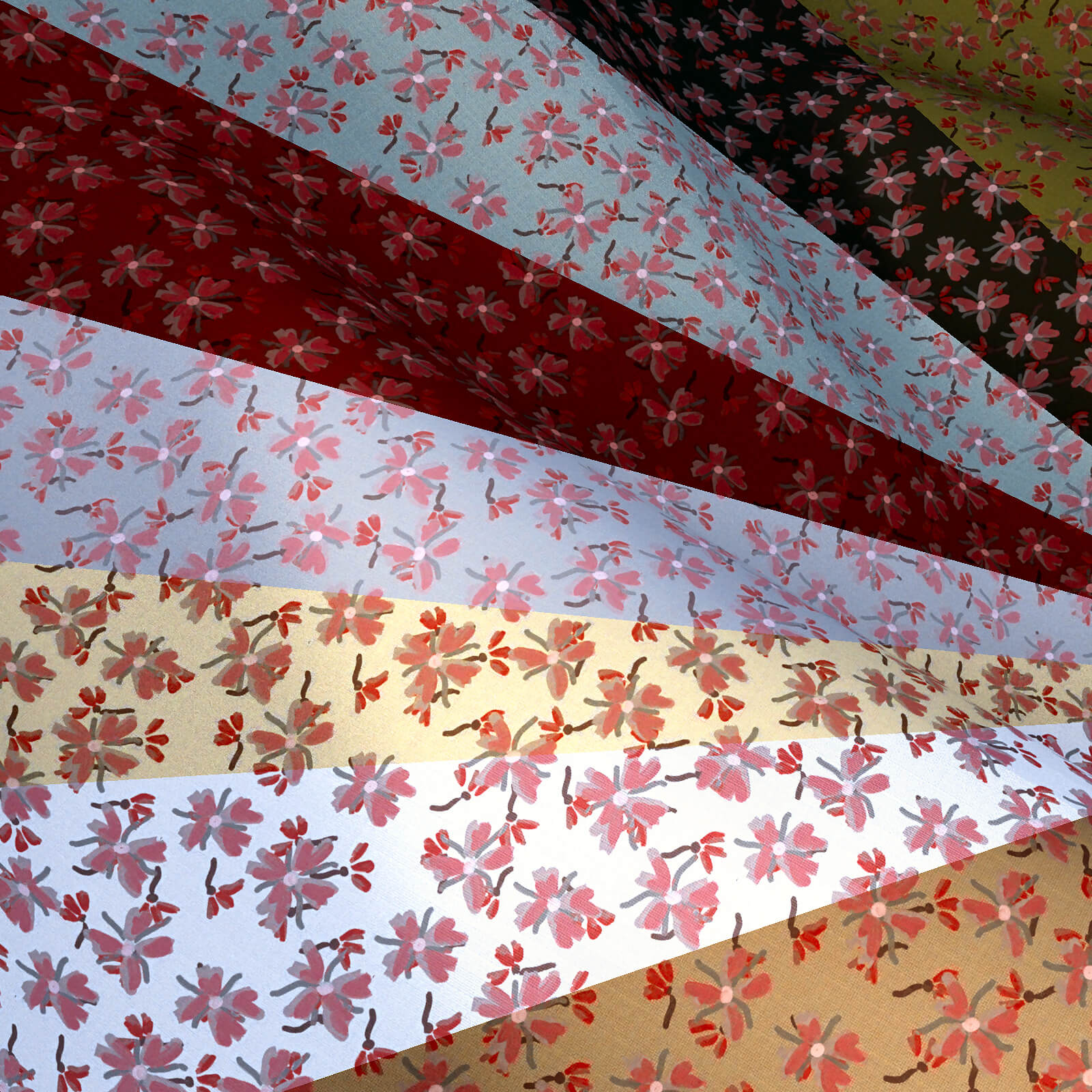 PBR Fabric Floral Seamless Textures - 3D Texture by Luna_s20