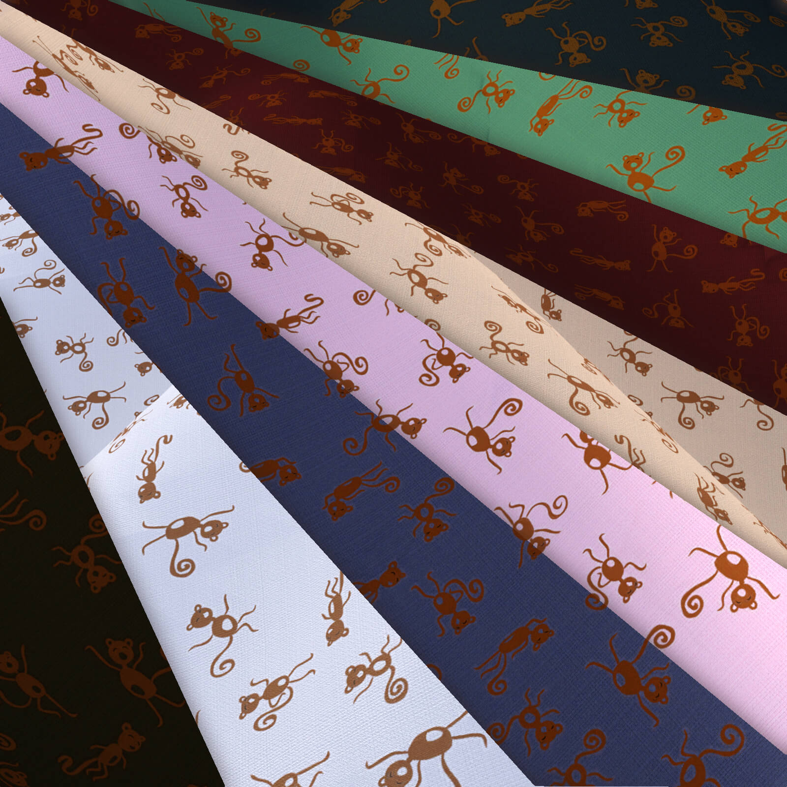 PBR Fabric Funmonkeys Seamless Textures - 3D Texture by Luna_s20