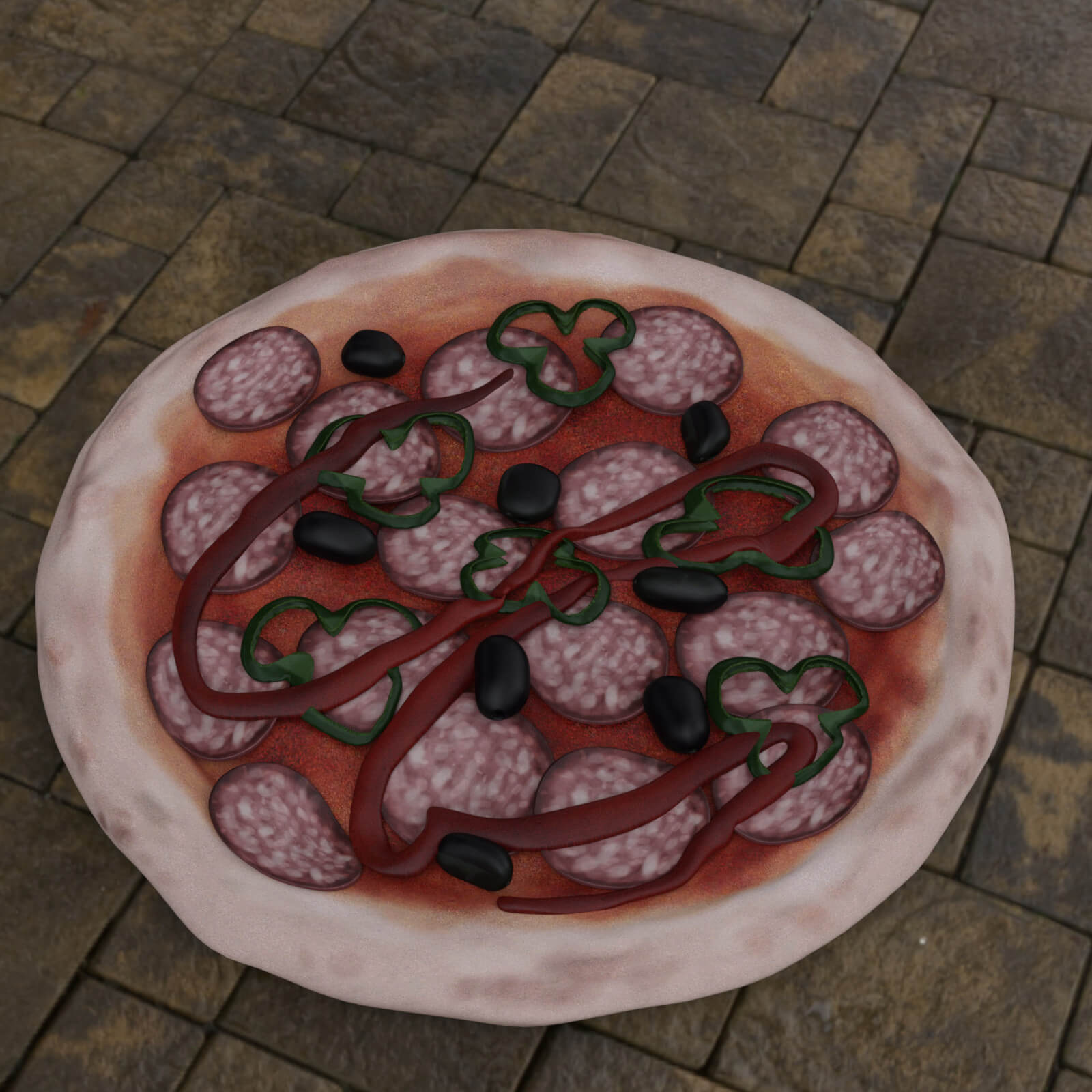 Pizza - Food Prop Daz Content by Luna_s20