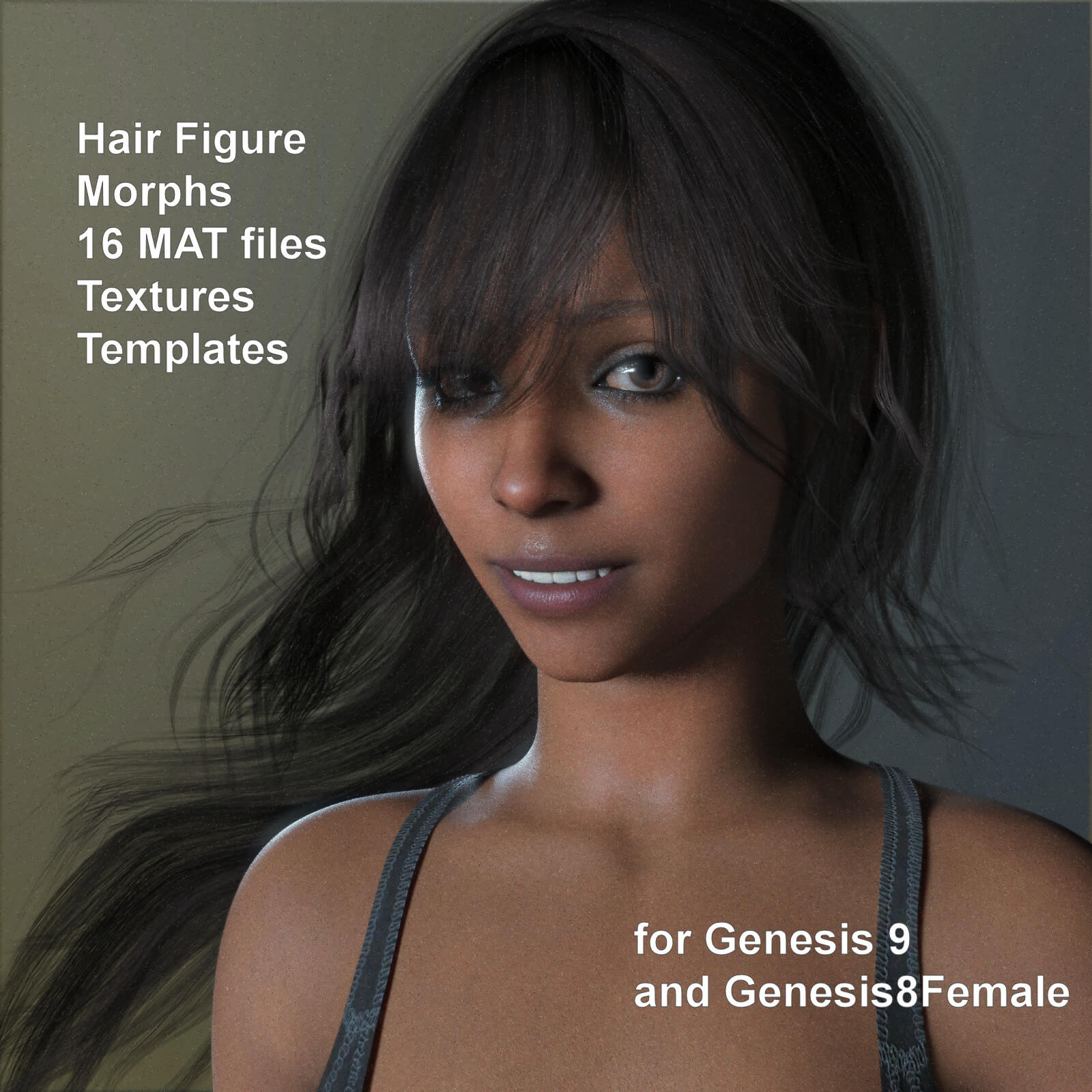 Rosalina Hair for G8F & G9 - Daz Content by Luna_s20