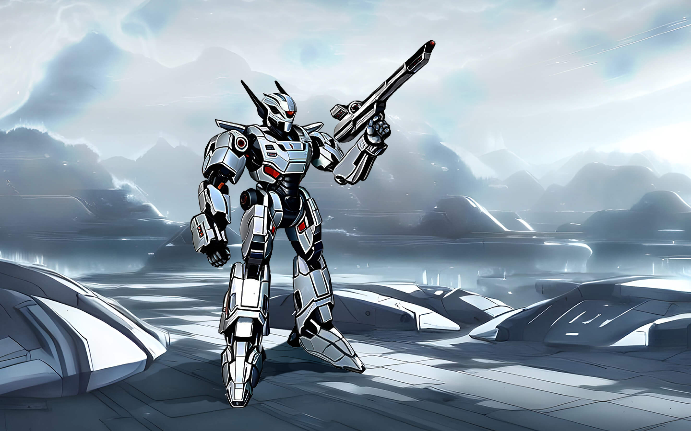 Proto Warbot 3D Render, Digital Art by Lupocrea