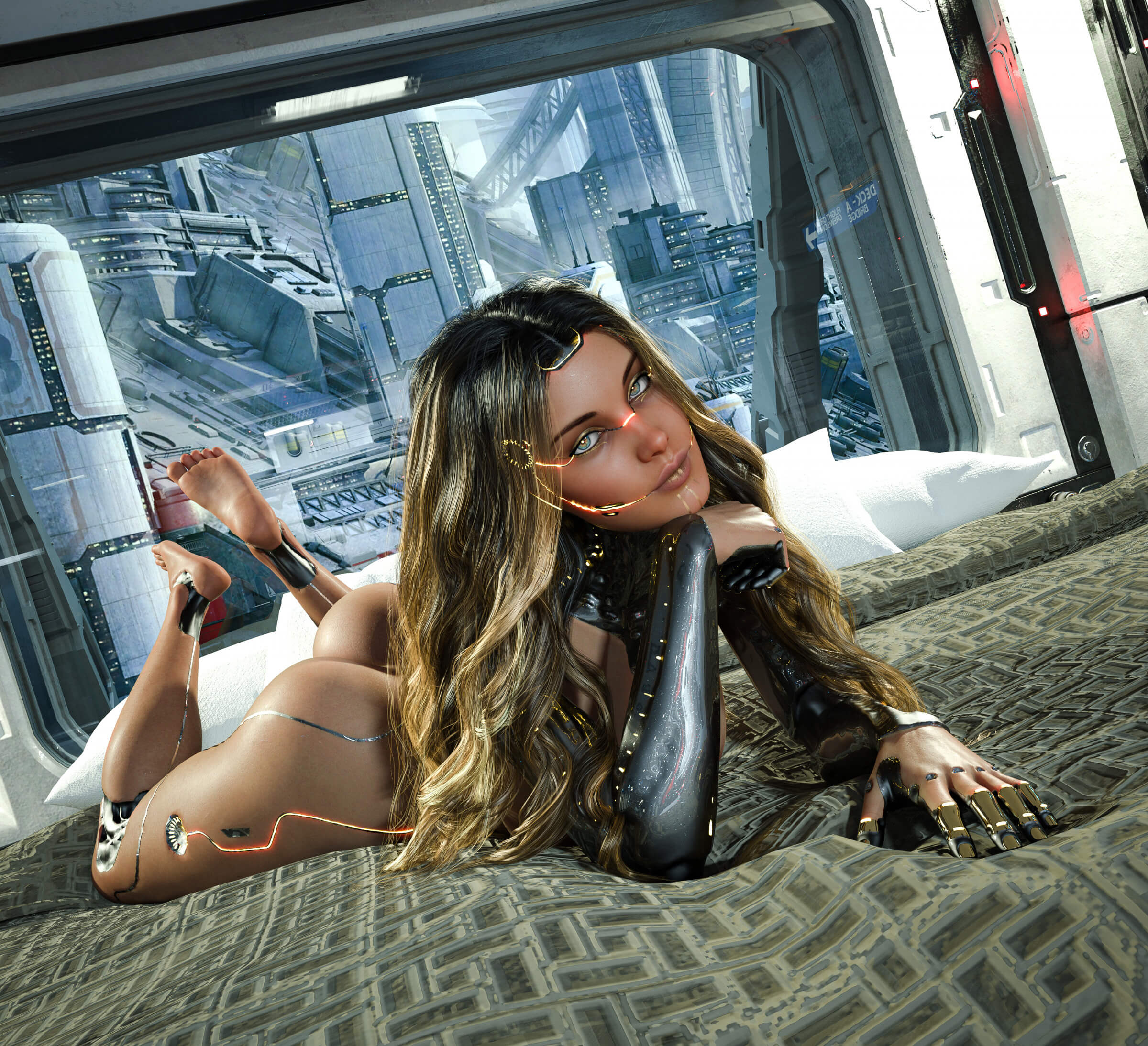 Alluring 3D Render, Digital Art by lux0