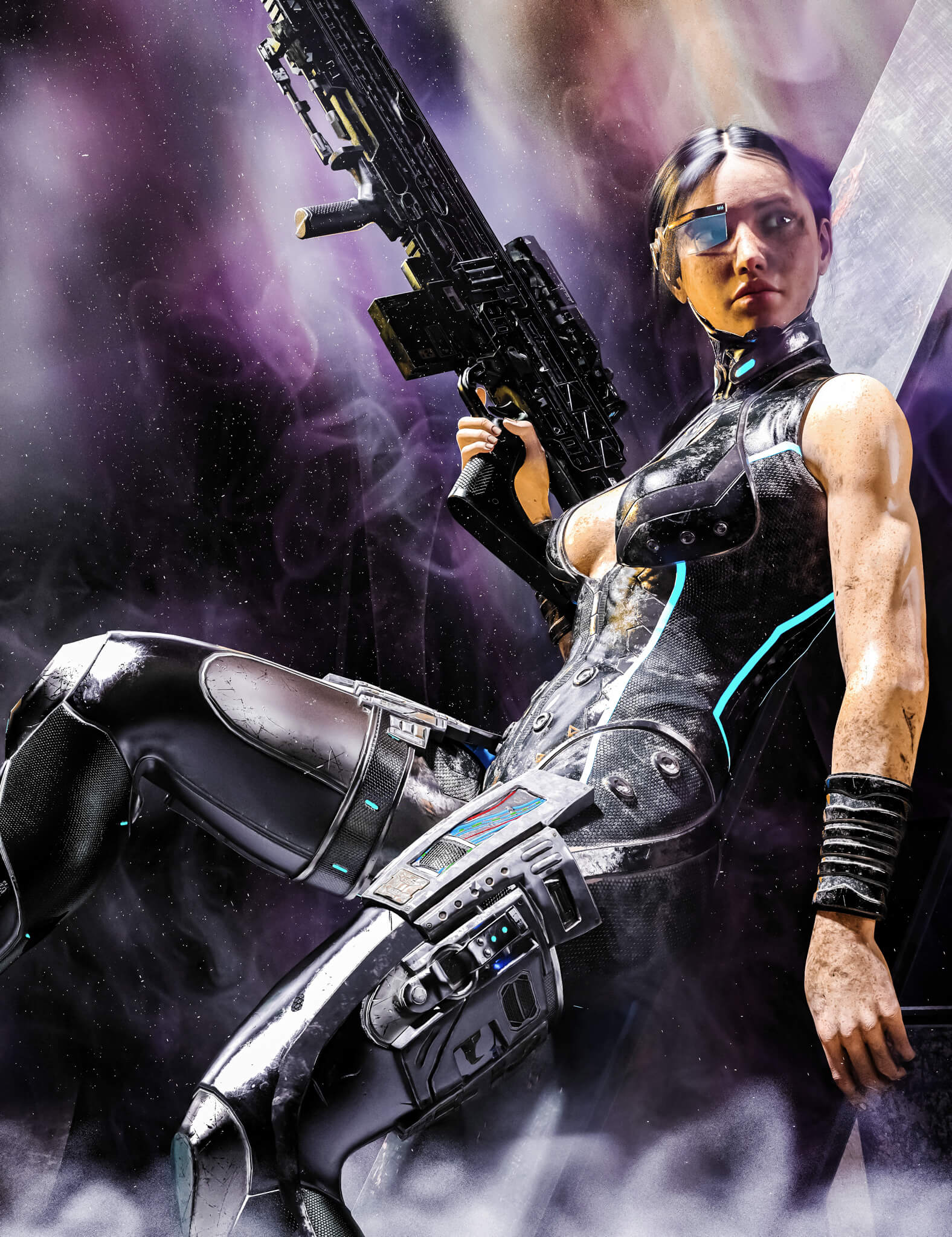 Sentry 3D Render, Digital Art by lux0