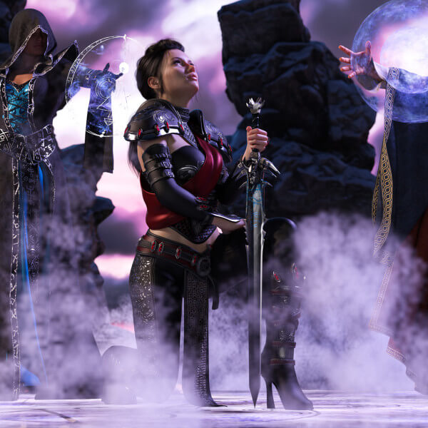 Warrior on the plains 3D Render | RenderHub Gallery