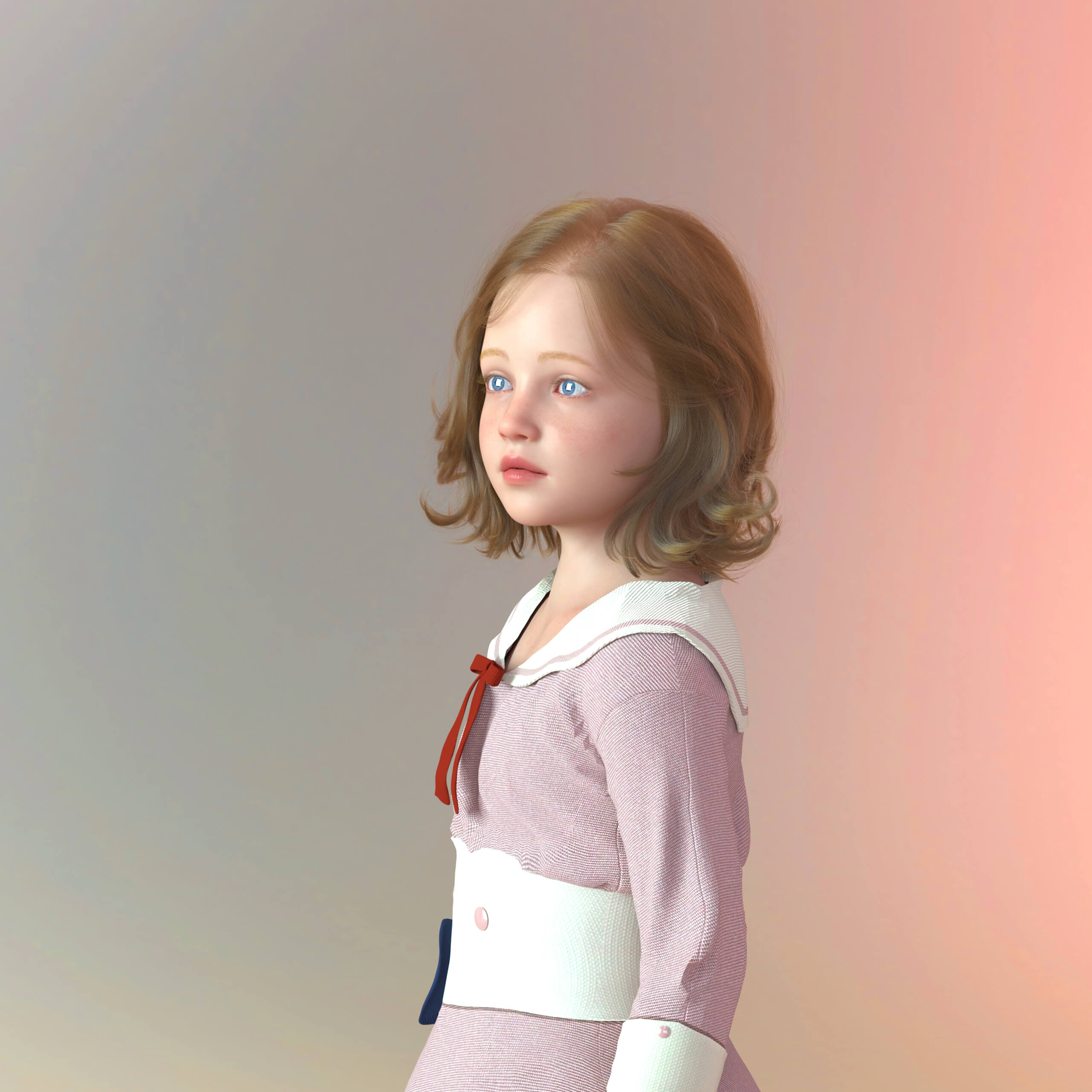 A Gentle Little Dreamer 3D Render, Digital Art by Luxe Muse