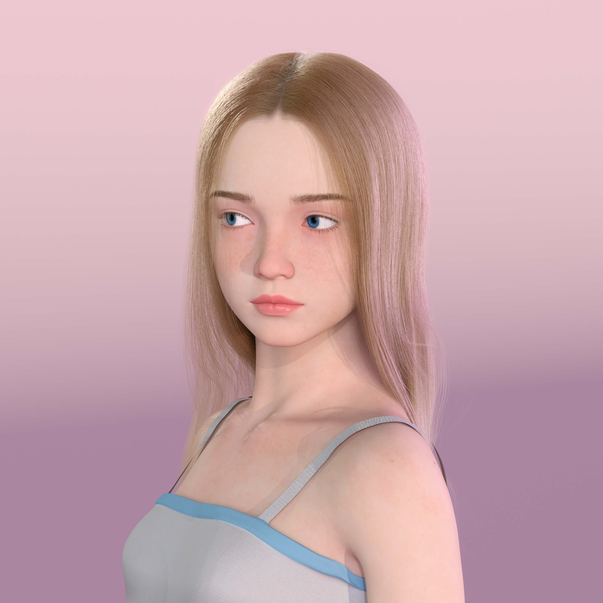 Standard Amelia Teen Icon Shots (Second Round) 3D Render