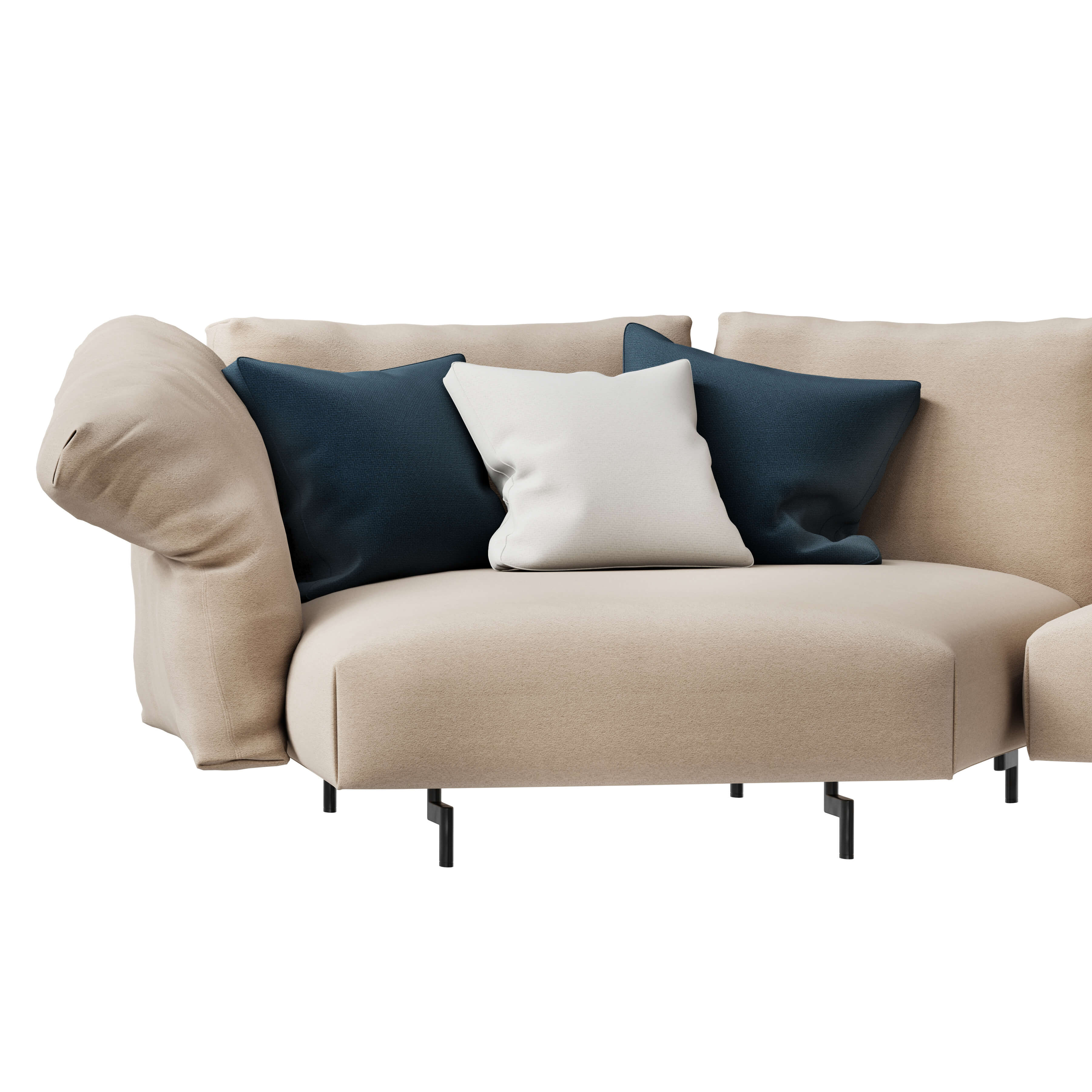 B and B Italia Dambo Sofa - 3D Model by luxmi_3d_studio