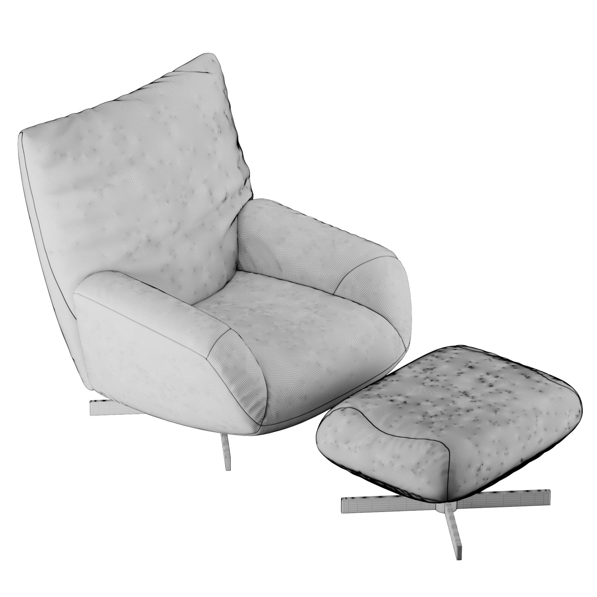 Chiara Edra Armchair - 3D Model by luxmi_3d_studio