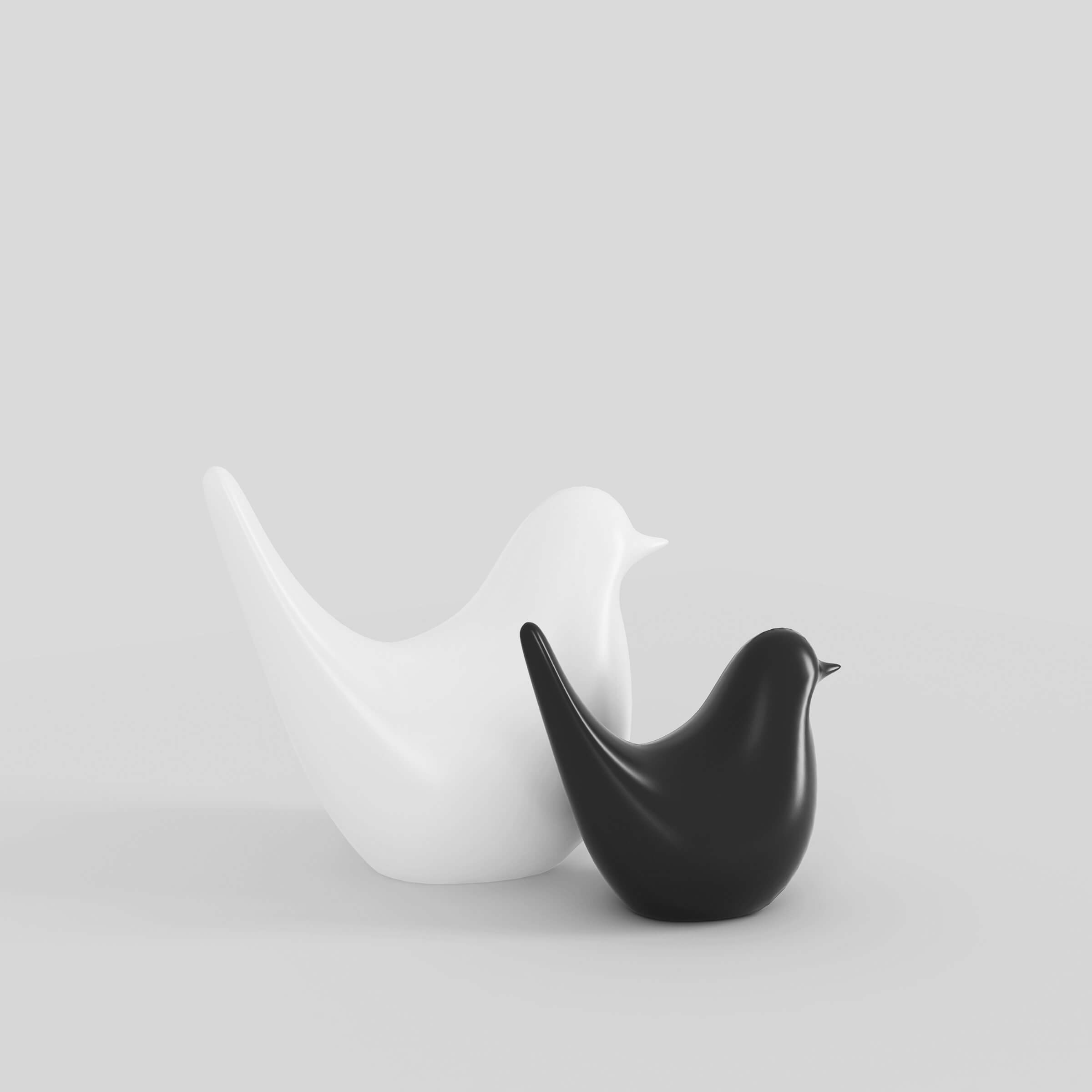 Decorative Bird Set - 3D Model by luxmi_3d_studio
