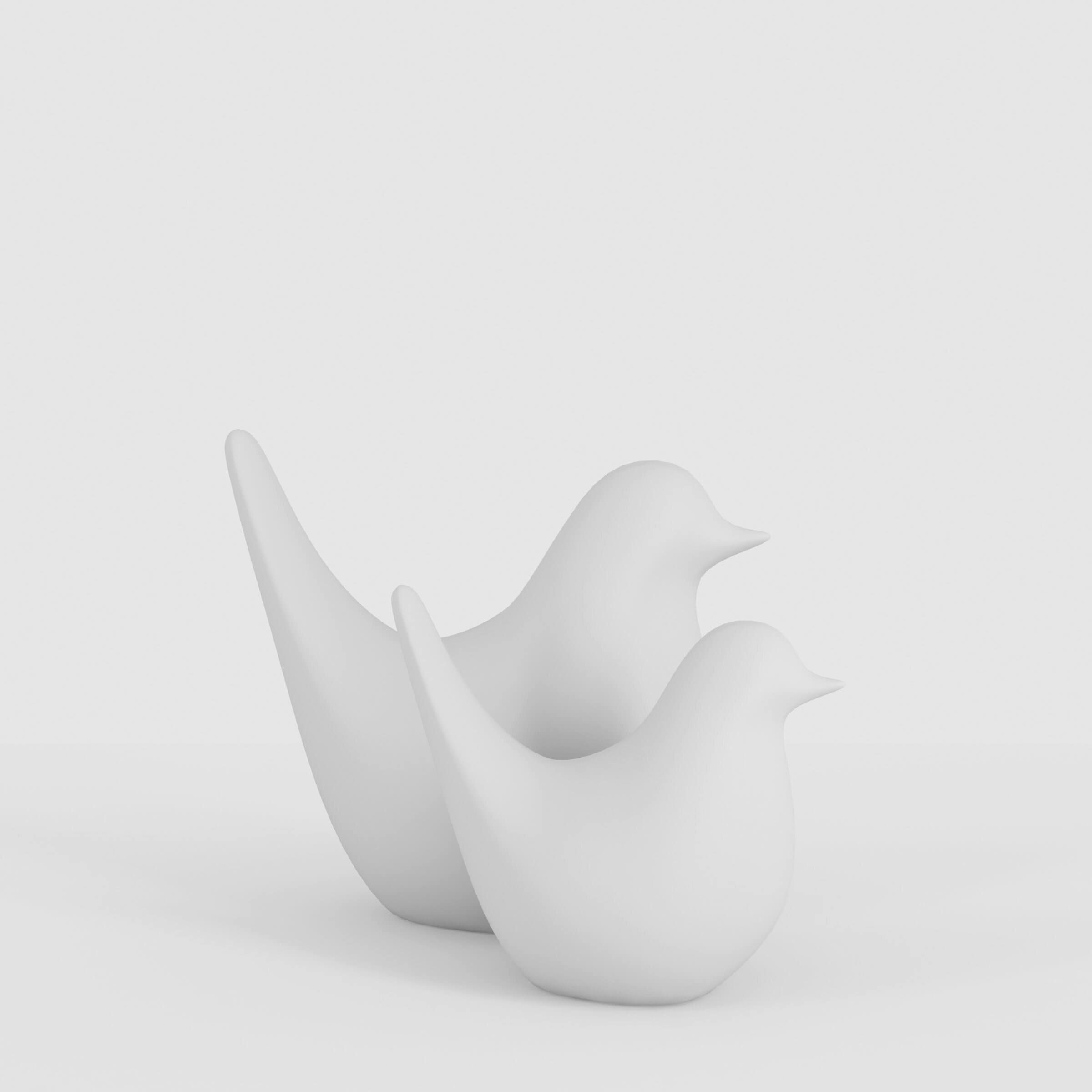 Decorative Bird Set - 3D Model by luxmi_3d_studio