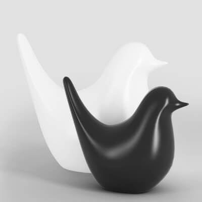 Decorative Bird Set - 3D Model by luxmi_3d_studio